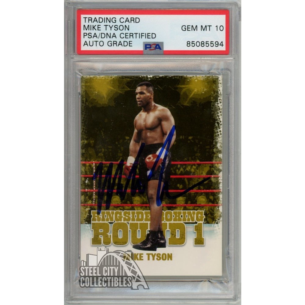 Mike Tyson 2010 Sportkings Ringside Gold Autograph Card #37 PSA/DNA 10 ...