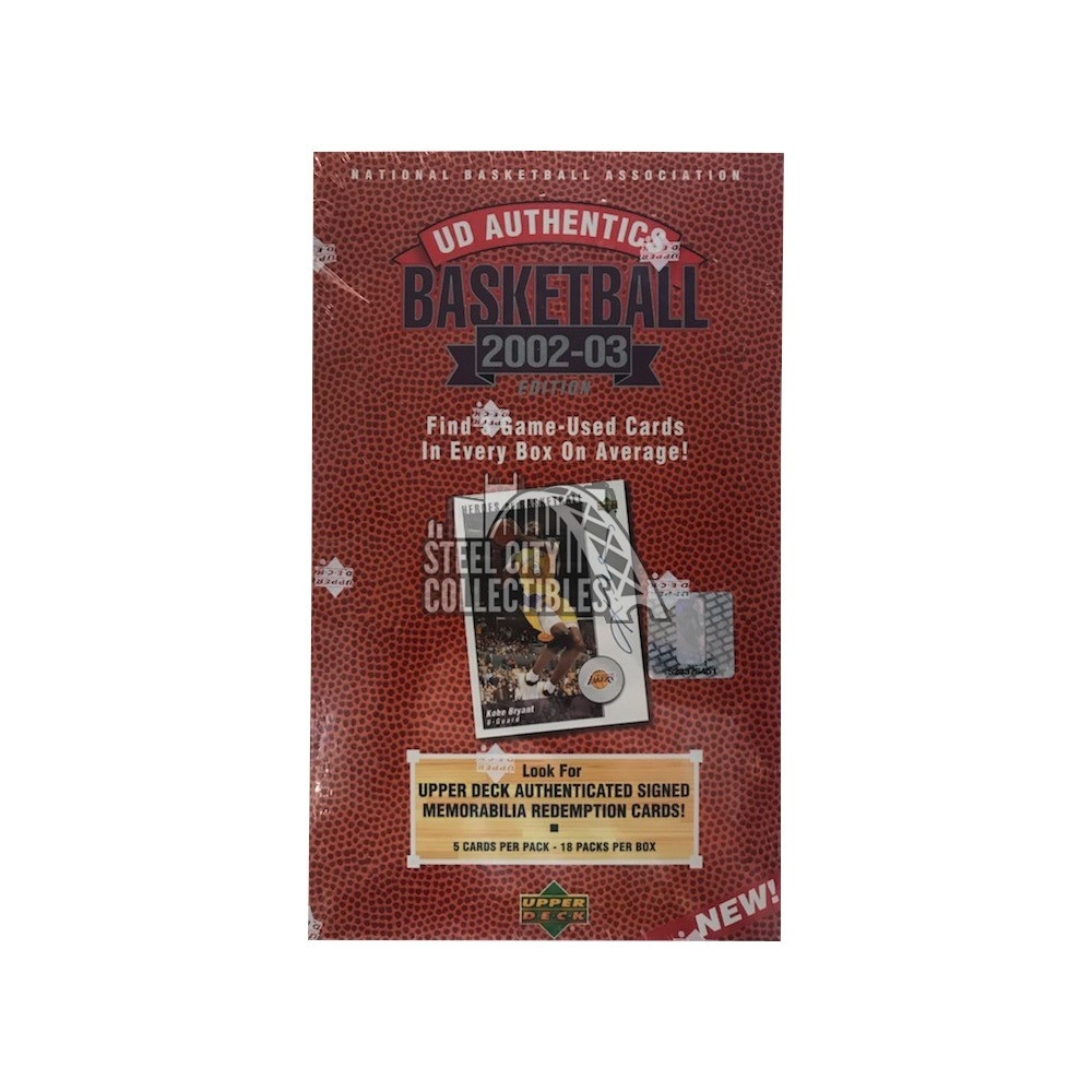 2002-03 Upper Deck Authentics Basketball Hobby Box | Steel City ...