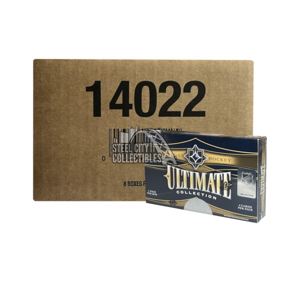 2022-23 Upper Deck Ultimate Collection Hockey Hobby 8-Box Case | Steel ...