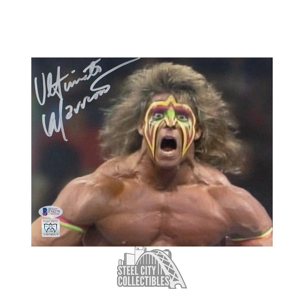 Ultimate Warrior Autographed 8x10 Photo - BAS COA (Yelling) | Steel ...