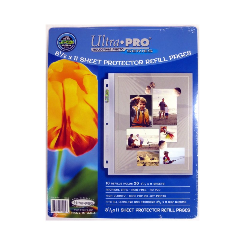 Ultra Pro 8.5x11 Photo Page Refills 10ct Pack | Steel City Collectibles