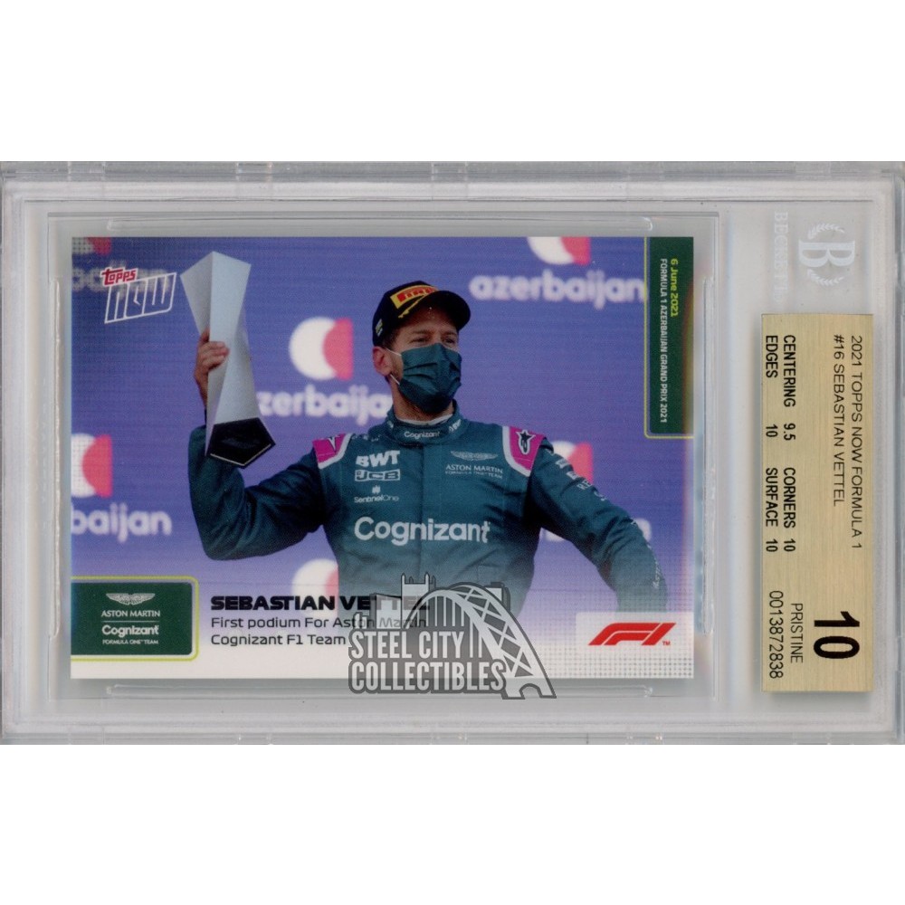 Sebastian Vettel 2021 Topps Now Formula 1 F1 Racing Card #016 BGS 10 ...