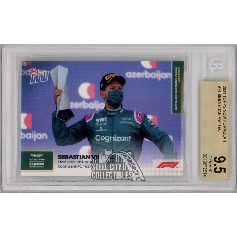 Sebastian Vettel 2021 Topps Now Formula 1 F1 Racing Card #016 BGS 9.5 ...