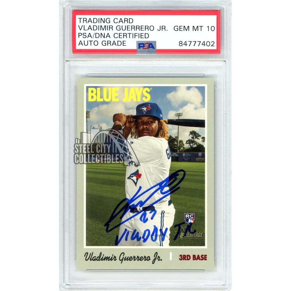 Vladimir Guerrero Jr 2019 Topps Heritage Autograph "Vladdy Jr" Rookie ...