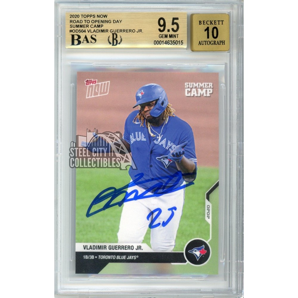 Vladimir Guerrero Jr 2020 Topps Now Autograph Card #504 BGS 9.5 BAS 10 ...