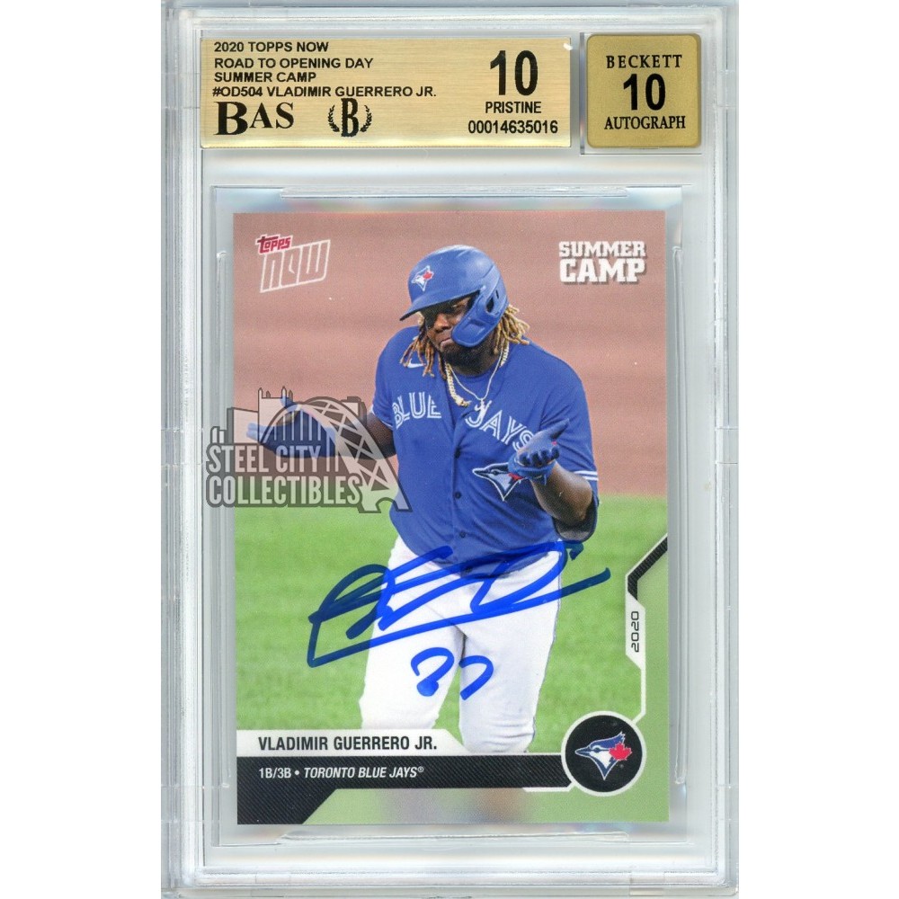 Vladimir Guerrero Jr 2020 Topps Now Autograph Card #504 BGS 10 BAS 10 ...