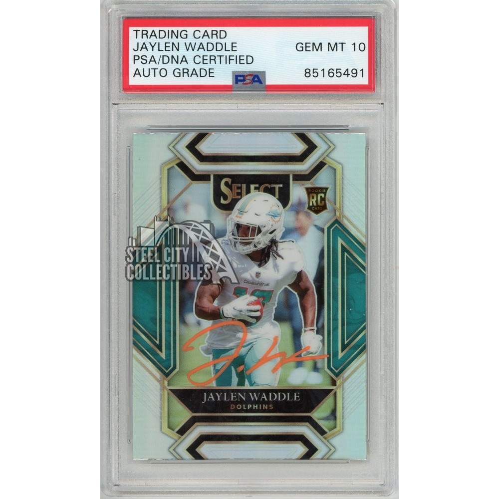Jaylen Waddle 2021 Panini Select Silver Autograph Rookie Card #248 PSA ...