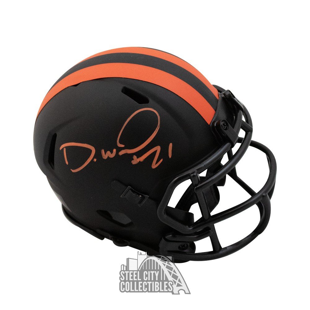 Denzel Ward Autographed Cleveland Browns Eclipse Mini Football Helmet ...