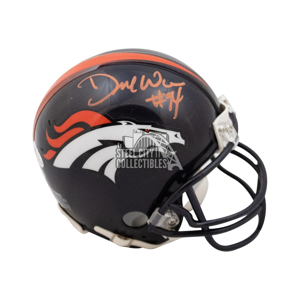 DeMarcus Ware Autographed Denver Broncos Mini Football Helmet - BAS COA ...