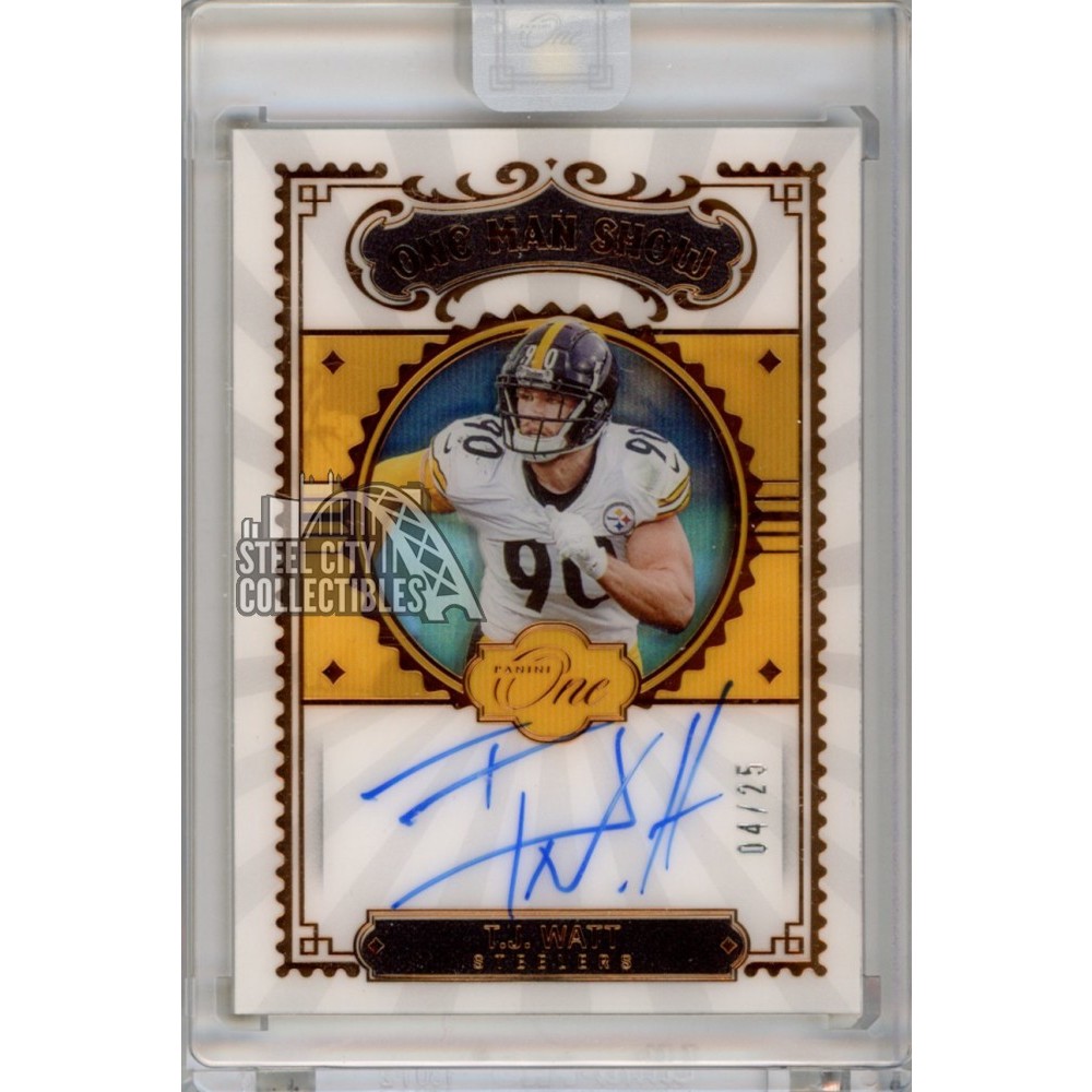 TJ Watt 2021 Panini One Man Show Autograph Card #177 04/25 | Steel City ...