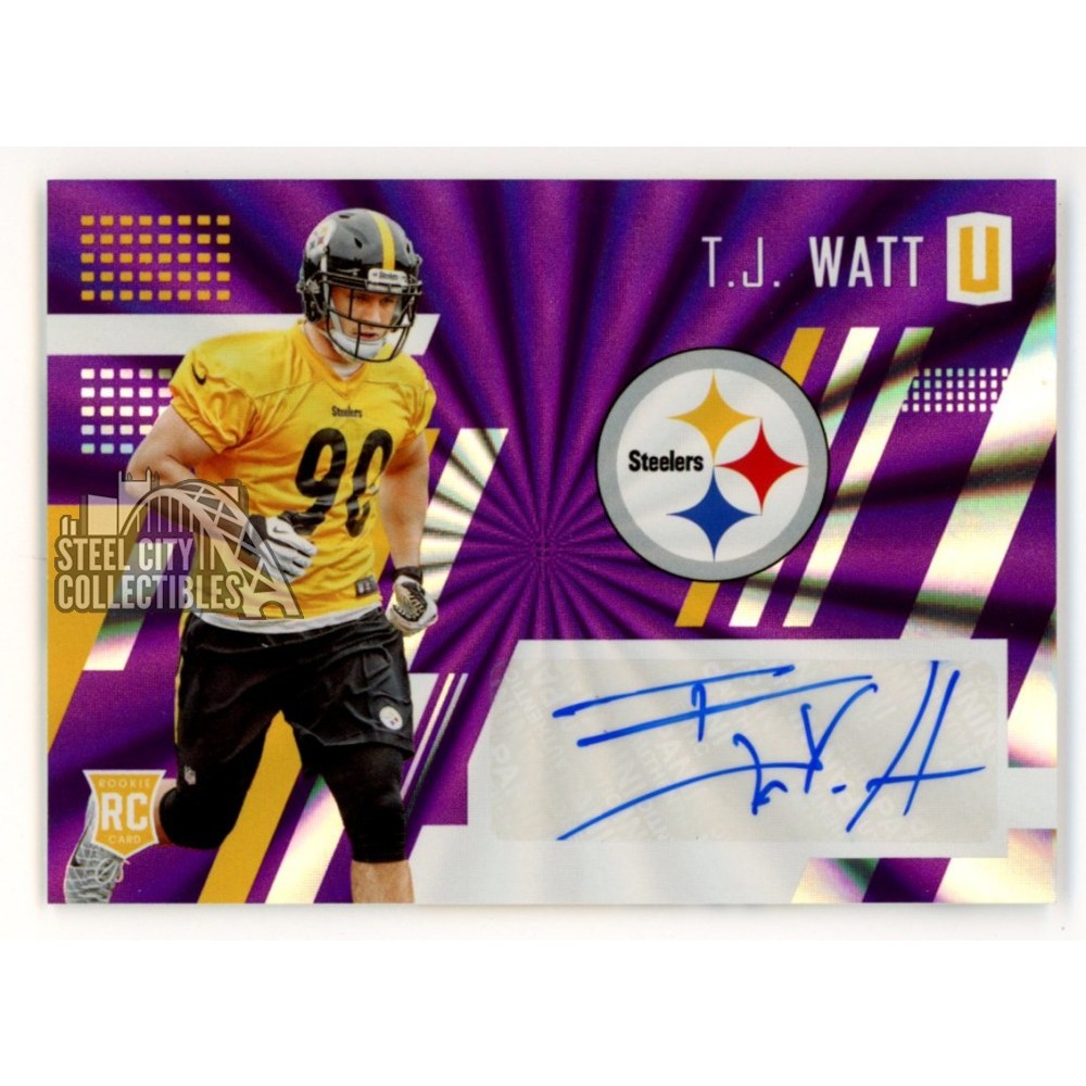 TJ Watt 2017 Panini Unparalleled Purple Autograph Rookie Card RC #255 ...