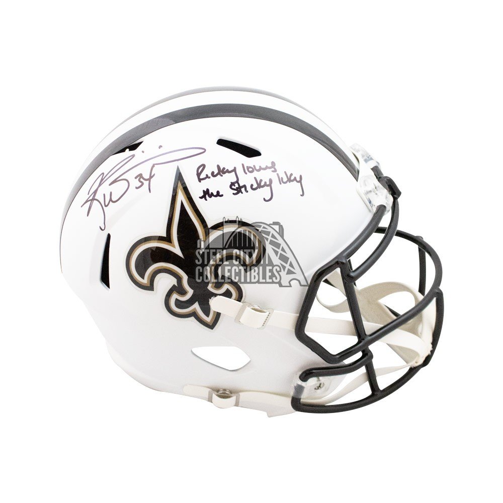 Ricky Williams Sticky Icky Autographed Saints Flat White Replica Full ...