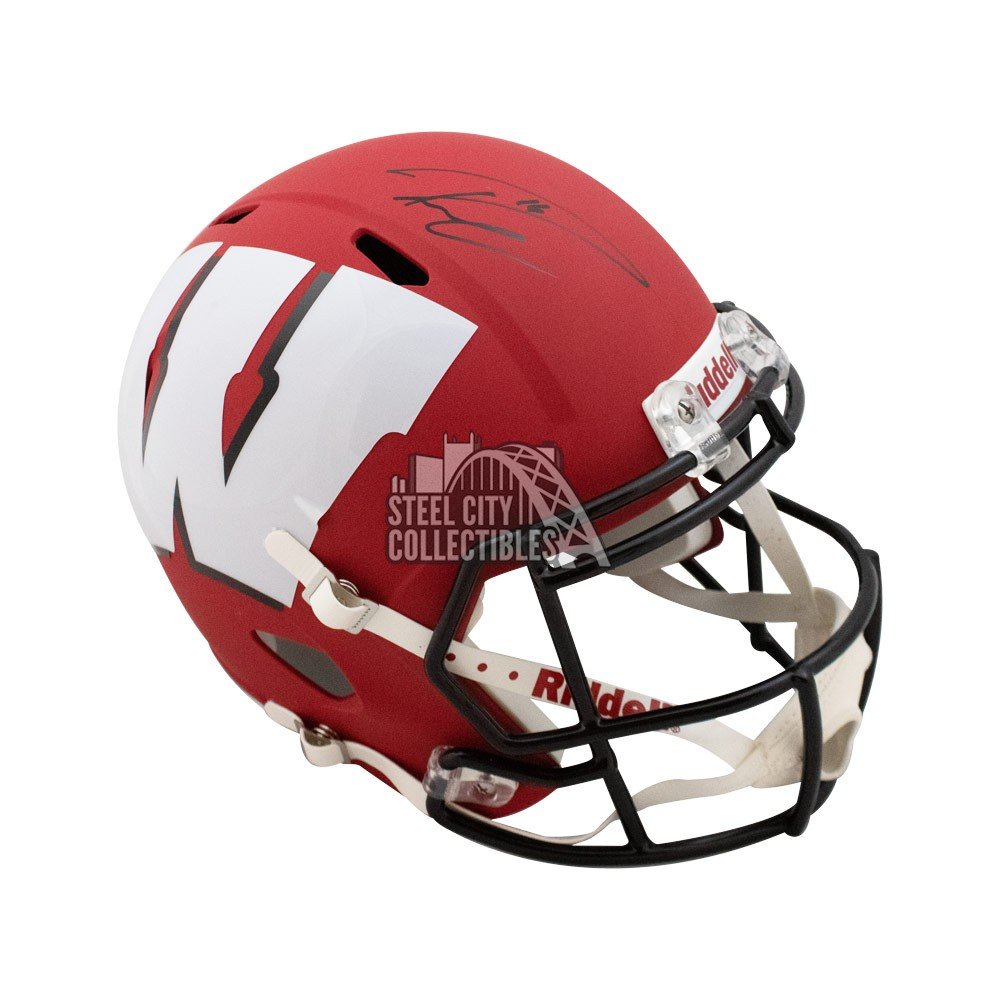 Russell Wilson Autographed Wisconsin AMP Replica Full-Size Football ...