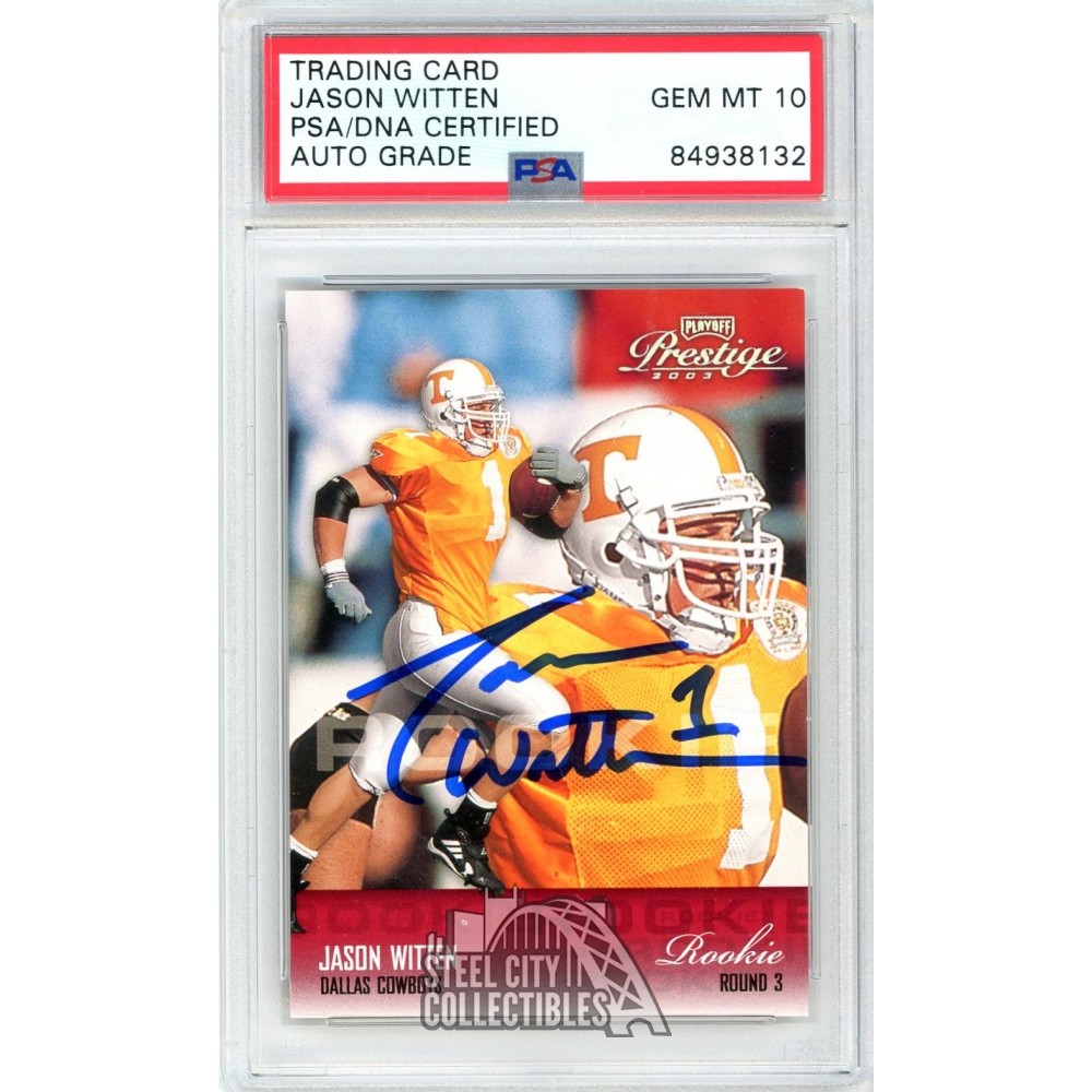 Jason Witten 2003 Playoff Prestige Autograph Rookie Card #205 PSA/DNA ...