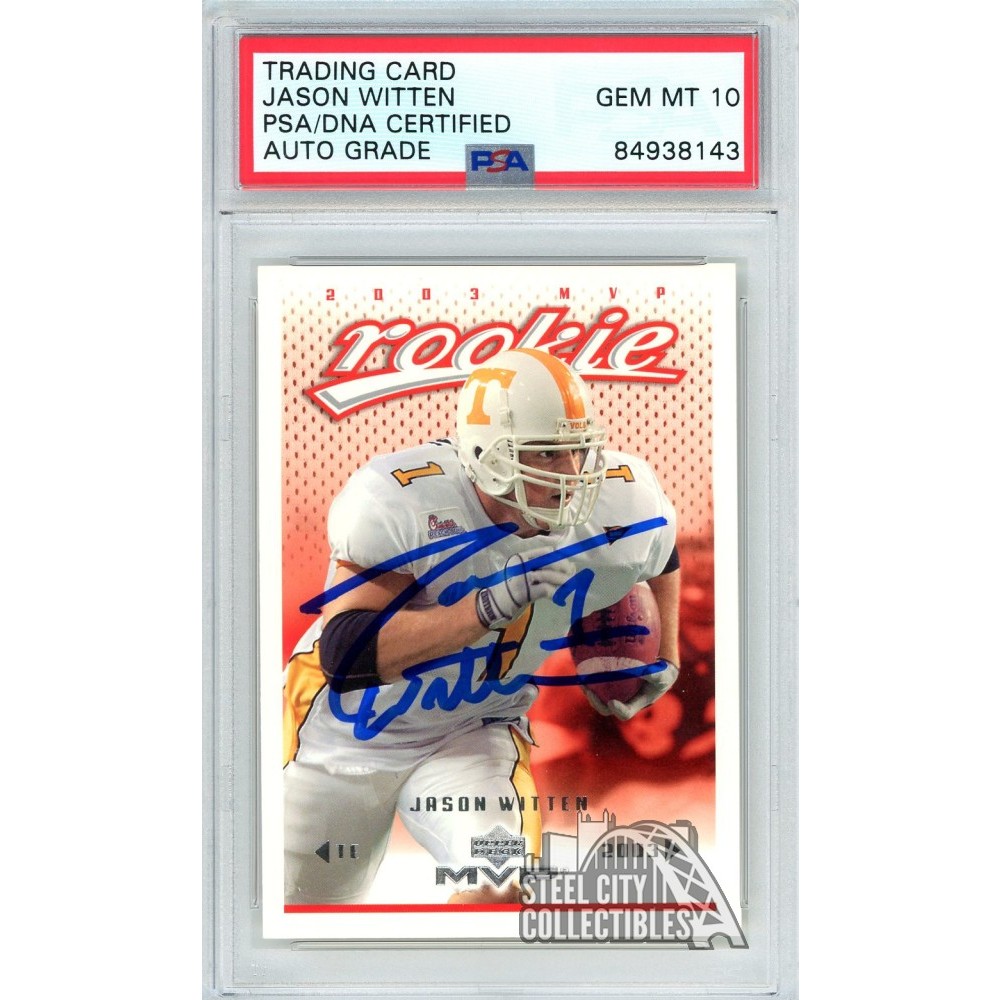 Jason Witten 2003 Upper Deck MVP Autograph Rookie Card #407 PSA/DNA 10 ...