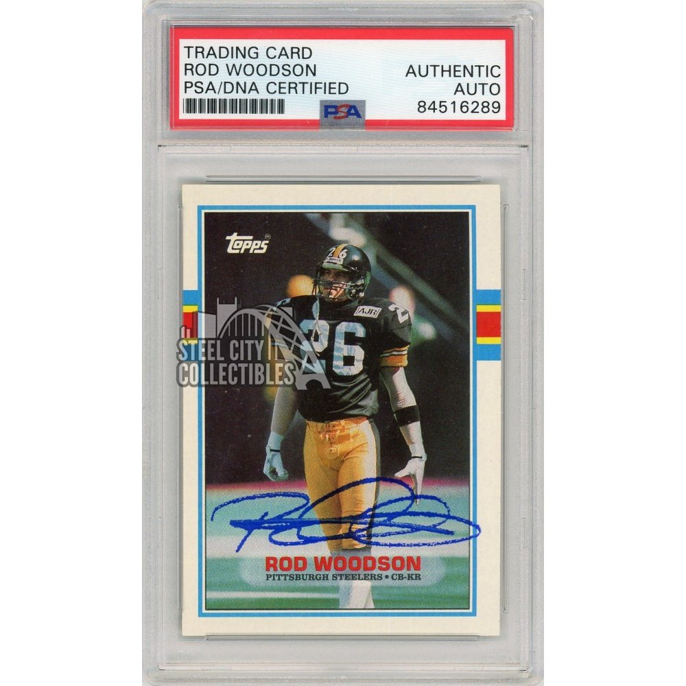 Rod Woodson 1989 Topps Autographed Card #323 - PSA/DNA | Steel City ...