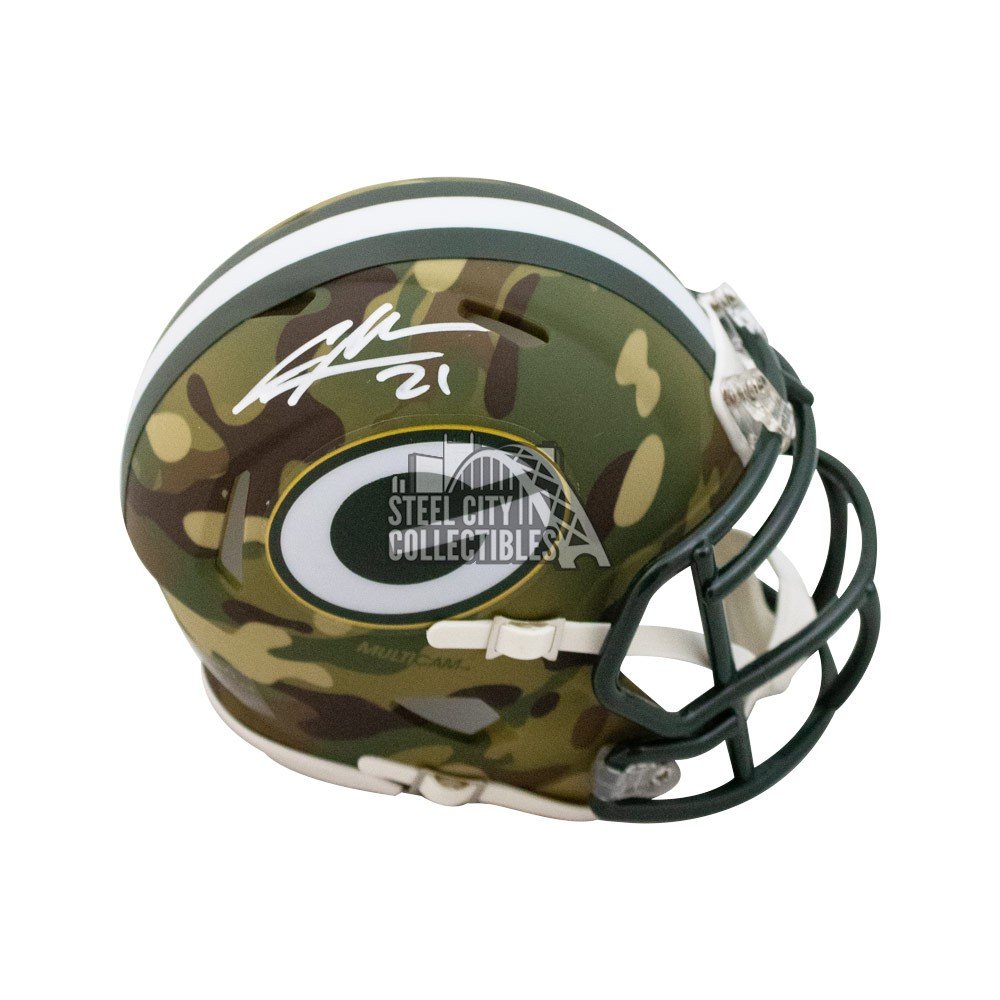 Charles Woodson Autographed Green Bay Packers Camo Mini Football Helmet ...