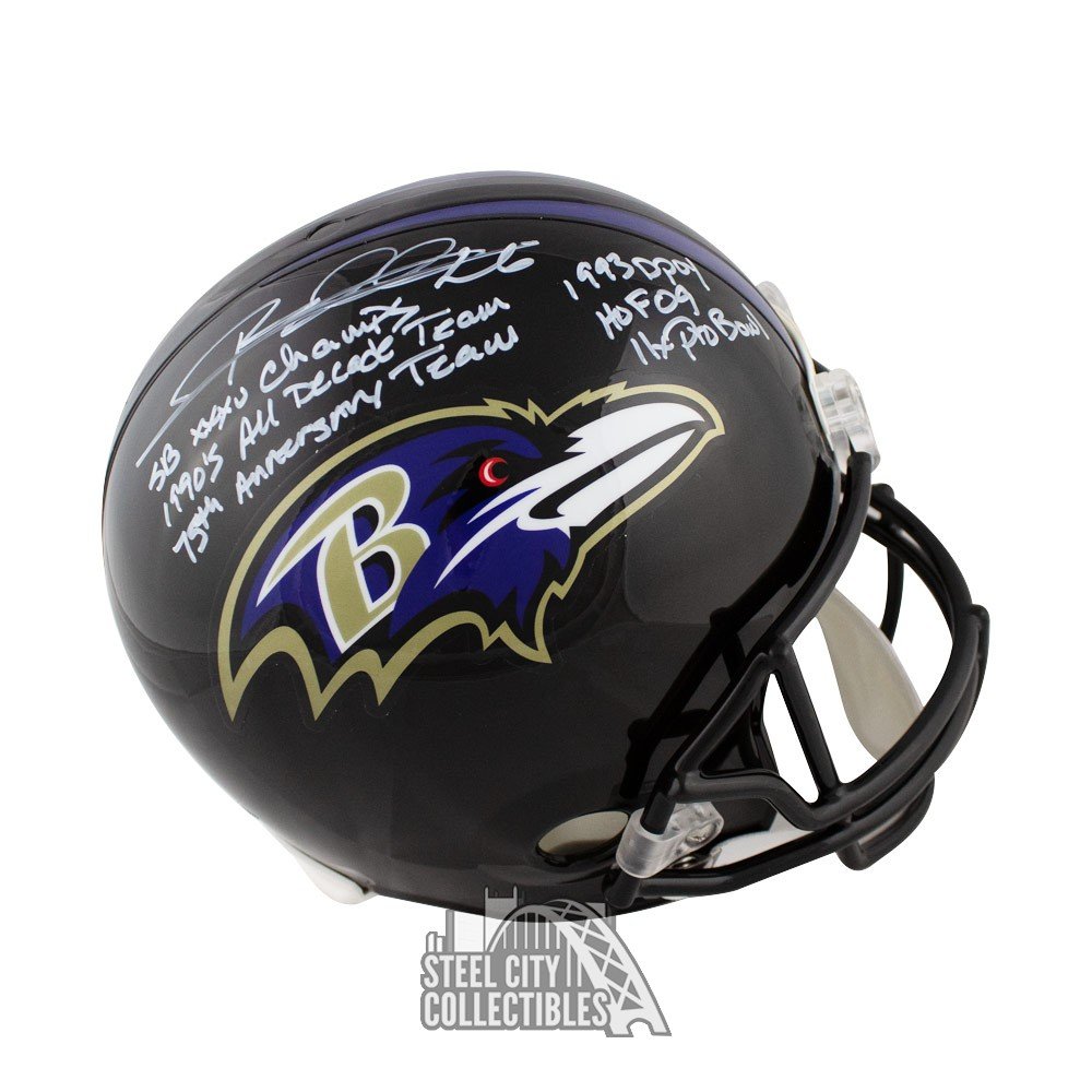 Rod Woodson Autographed Ravens Full-Size Football Helmet - JSA (6 ...