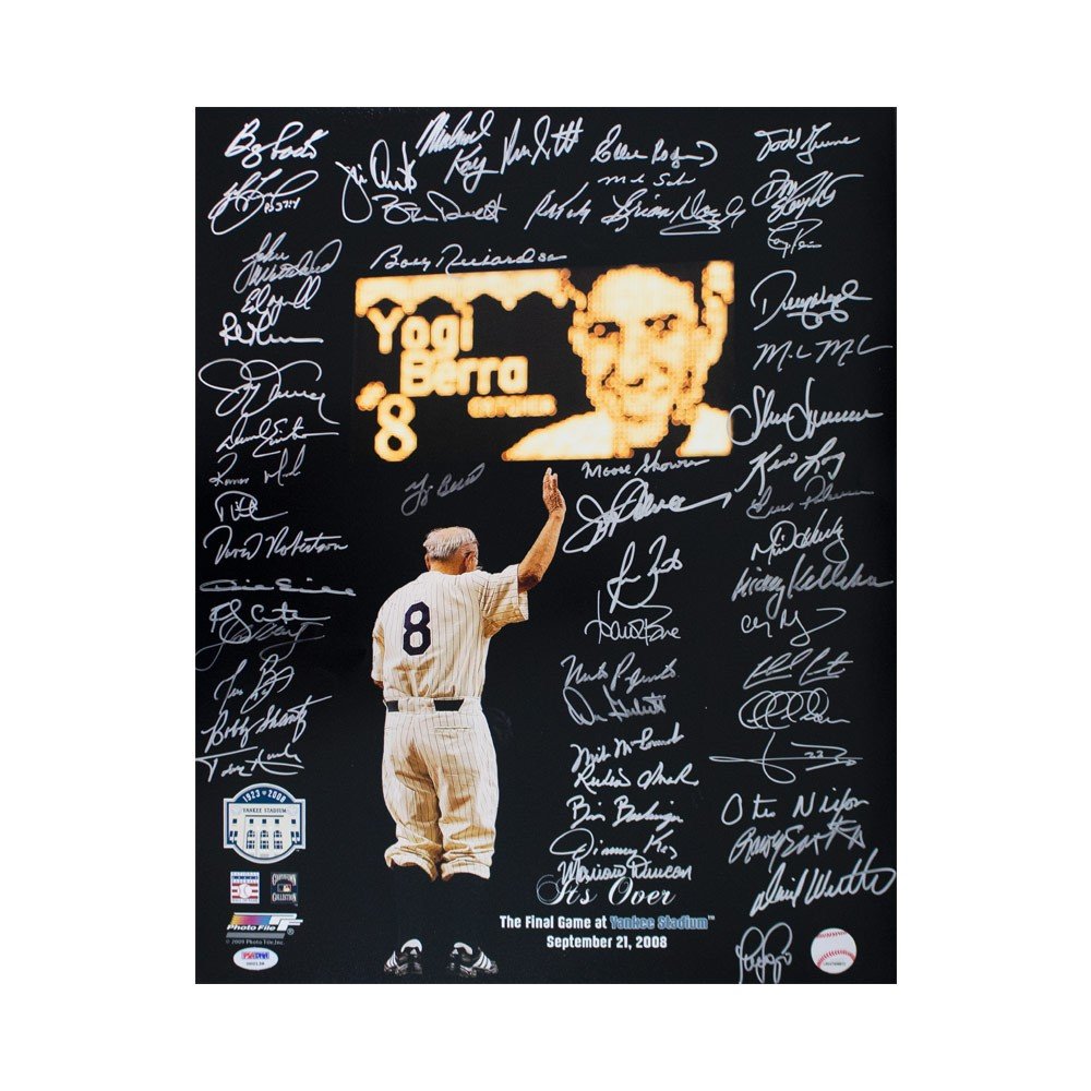 Final Game At Yankee Stadium Autographed 16x20 Photo (56 Signatures ...