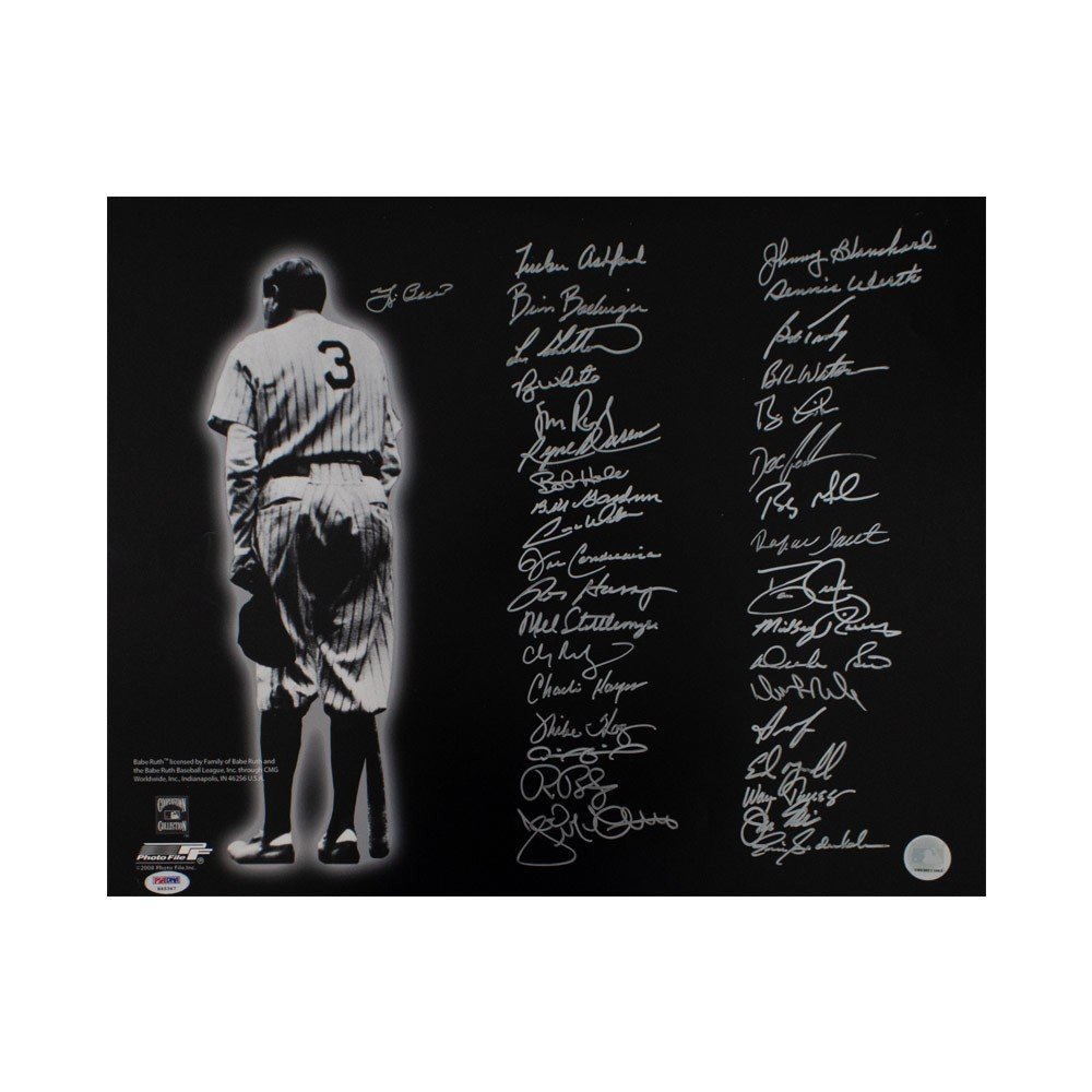New York Yankees Greats Autographed 16x20 Photo (36 Signatures) - PSA/DNA LOA | Steel City ...