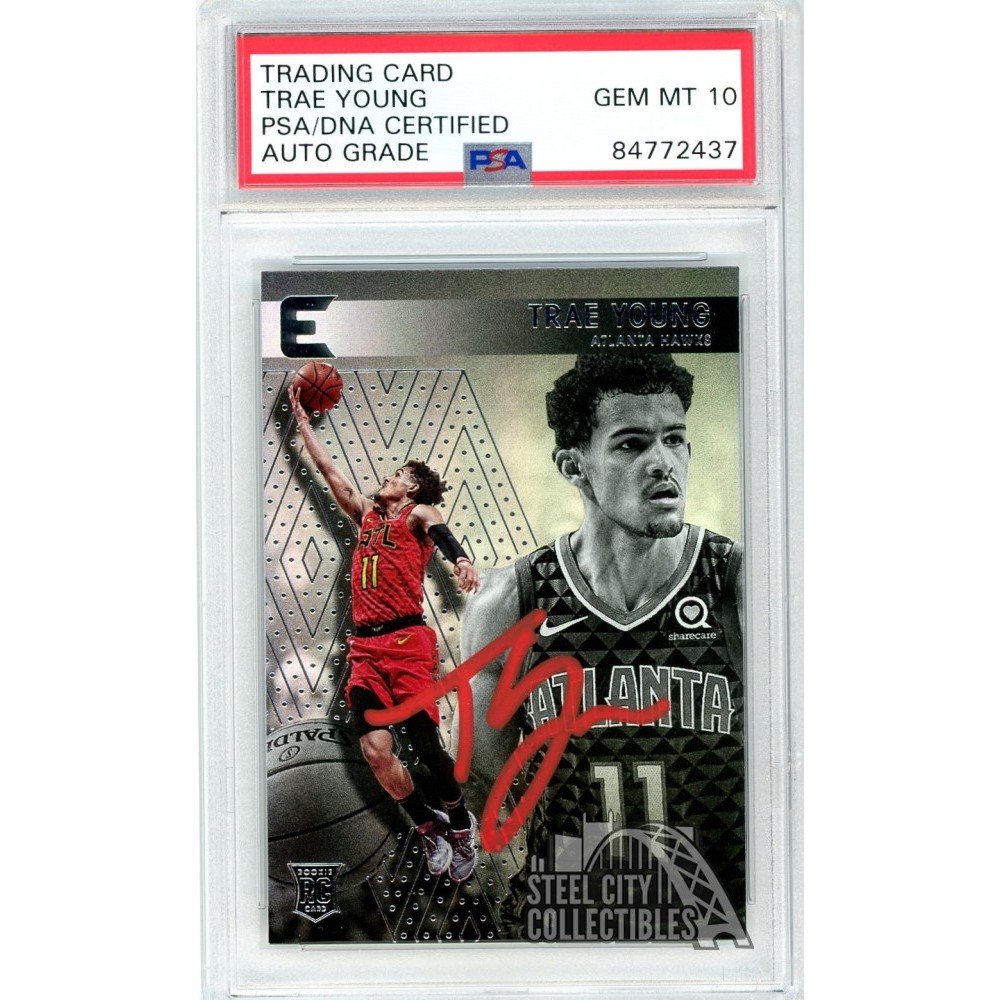 Trae Young 2018-19 Panini Essentials Autograph Rookie Card #234 PSA/DNA ...