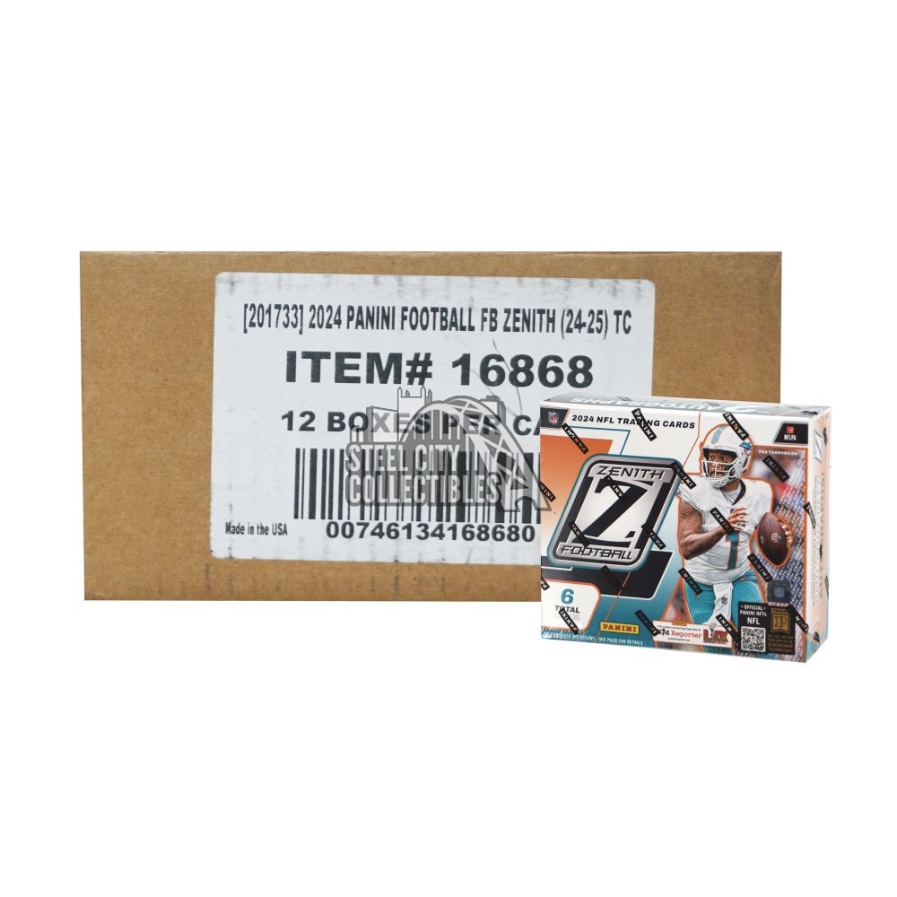 2024 Panini Zenith Football Hobby 12-Box Case | Steel City Collectibles