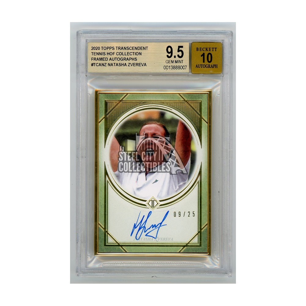 Natasha Zvereva 2020 Topps Transcendent Tennis Autograph Card /25 BGS 9 ...
