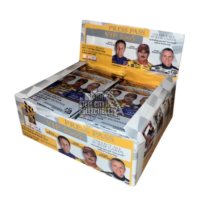 2005 Press Pass VIP Racing Retail 22-Pack Lot With Box | Steel City Collectibles