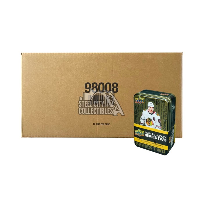 2021-22 Upper Deck Series 2 Hockey Tin 12-Box Case | Steel City ...