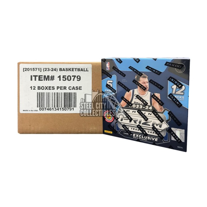2023-24 Panini Prizm Basketball Hobby International 12-Box Case | Steel ...