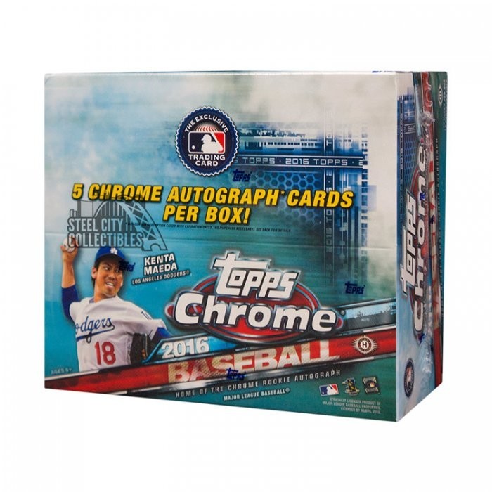 2016 Topps Chrome Baseball Hobby Jumbo HTA Box Random 2-Pack Group ...