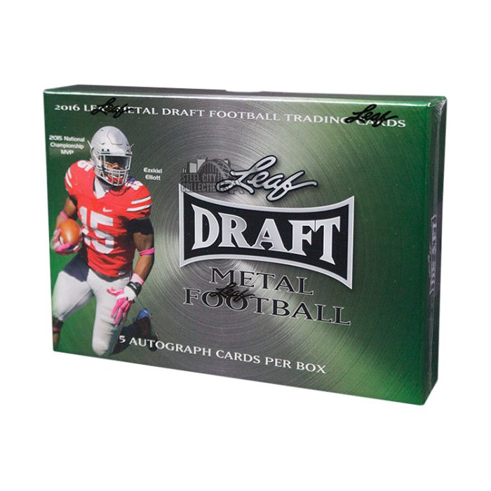 2016 Leaf Metal Draft Football Hobby Box | Steel City Collectibles