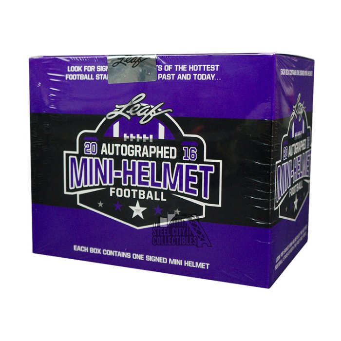 2016 Leaf Autographed Mini Helmet Edition Hobby Box | Steel City ...