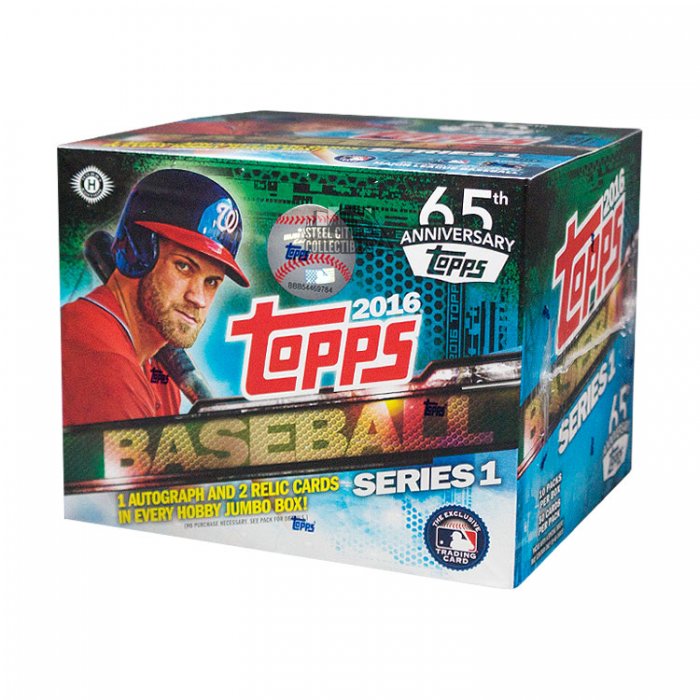 2016 Topps Series 1 Baseball HTA Jumbo Box | Steel City Collectibles