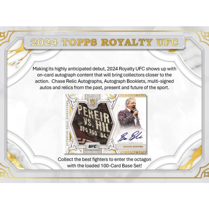 2024 Topps Royalty UFC Hobby Box | Steel City Collectibles
