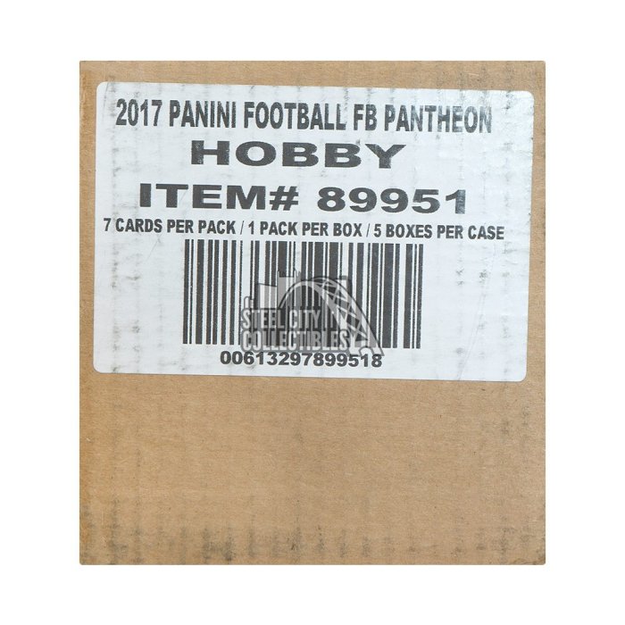 2017 Panini Pantheon Football Hobby 5-Box Case | Steel City Collectibles
