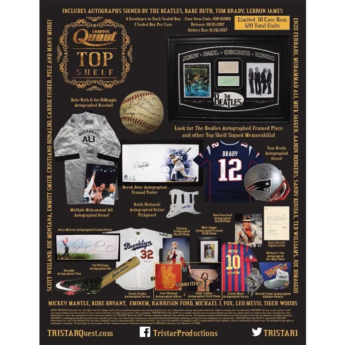 2017 Tristar Quest Top Shelf Envelope Pack | Steel City Collectibles