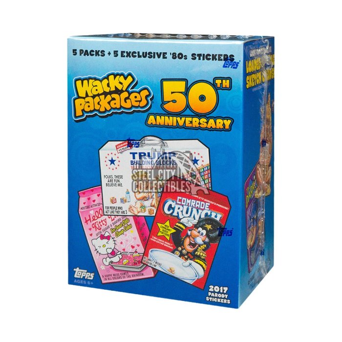 2017 Topps Wacky Packages 50th Anniversary 6ct Blaster Box | Steel City ...
