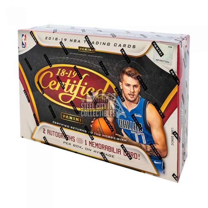 2018-19 Panini Certified Basketball Hobby Box | Steel City Collectibles