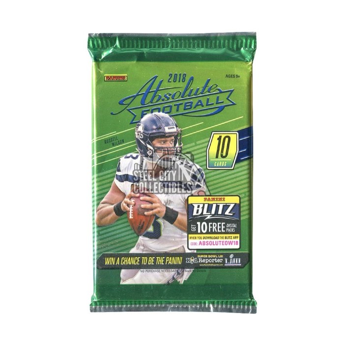2018 Panini Absolute Football Mega Pack | Steel City Collectibles