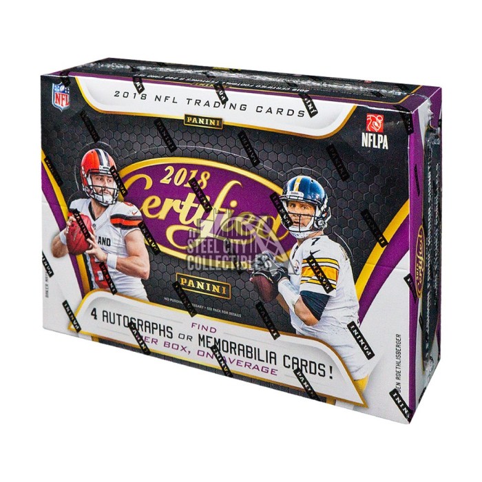 2018 Panini Certified Football Hobby Box | Steel City Collectibles