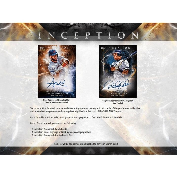 2018 Topps Inception Baseball Hobby 16-Box Case Fixed Price Team Group ...