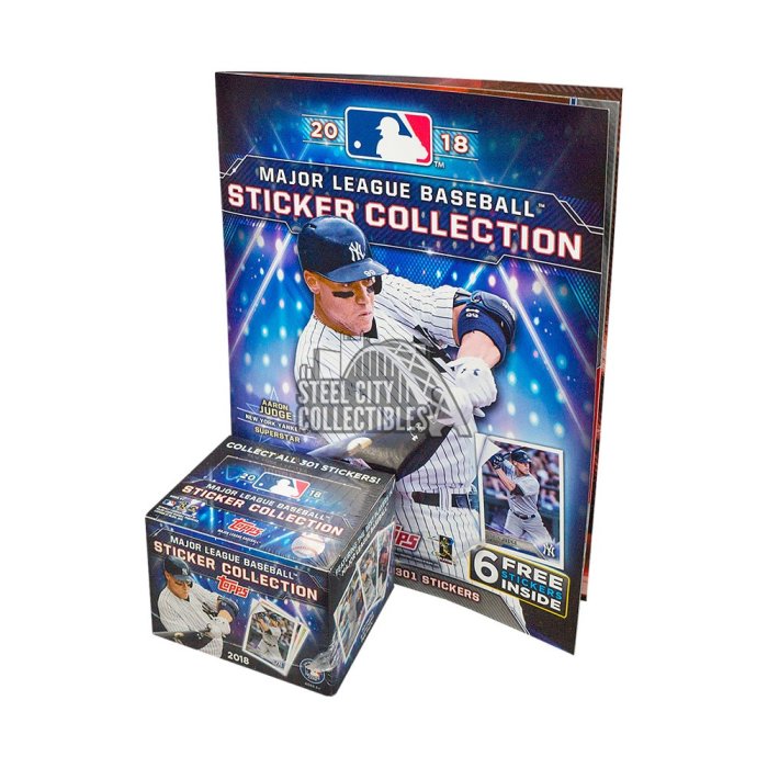 2018 Topps MLB Sticker Collection Baseball 50ct Box w/ Album | Steel ...