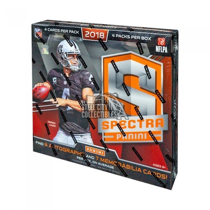 2018 Panini Spectra Football Hobby Box Random Serial # Group Break #107 ...