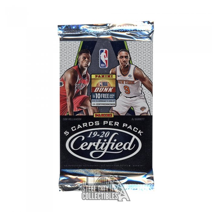 2019-20 Panini Certified Basketball Hobby Pack | Steel City Collectibles