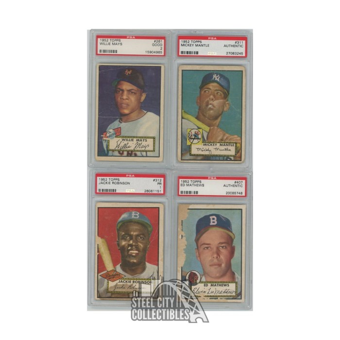1952 Topps Baseball Complete Graded Set 1-407 (3.00 Average Grade ...