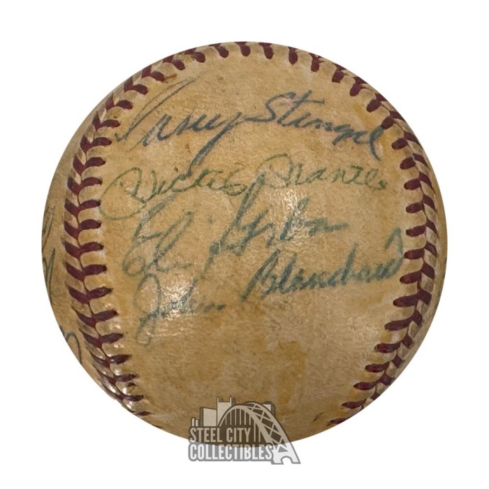 1959 New York Yankees Autographed Team Signed Baseball - PSA/DNA LOA ...