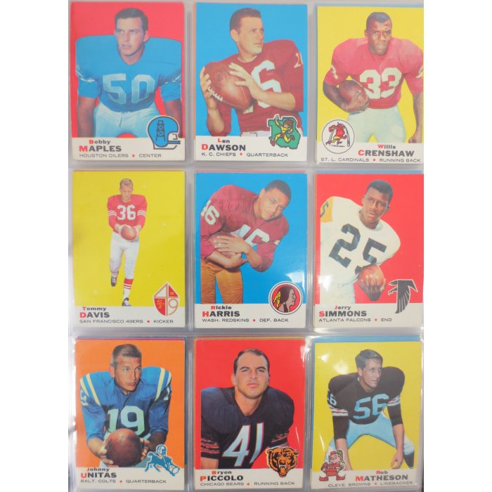 1969 Topps Football Hand Collated Complete Set in Binder EX | Steel ...