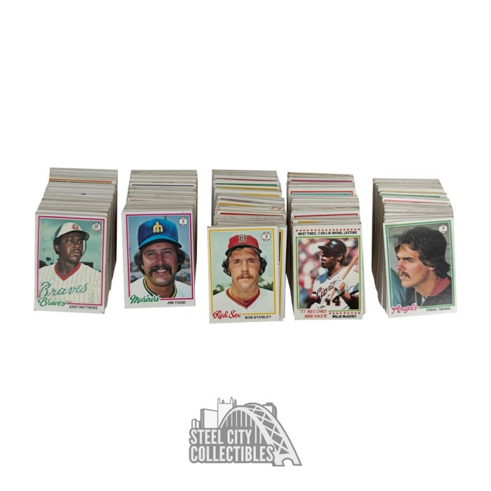 1978 Topps Baseball Assorted 357 Low Grade Card Lot (6 Duplicates ...