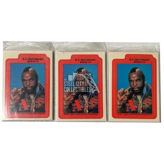 1983 Topps The A-Team Stickers 3-Set Lot | Steel City Collectibles